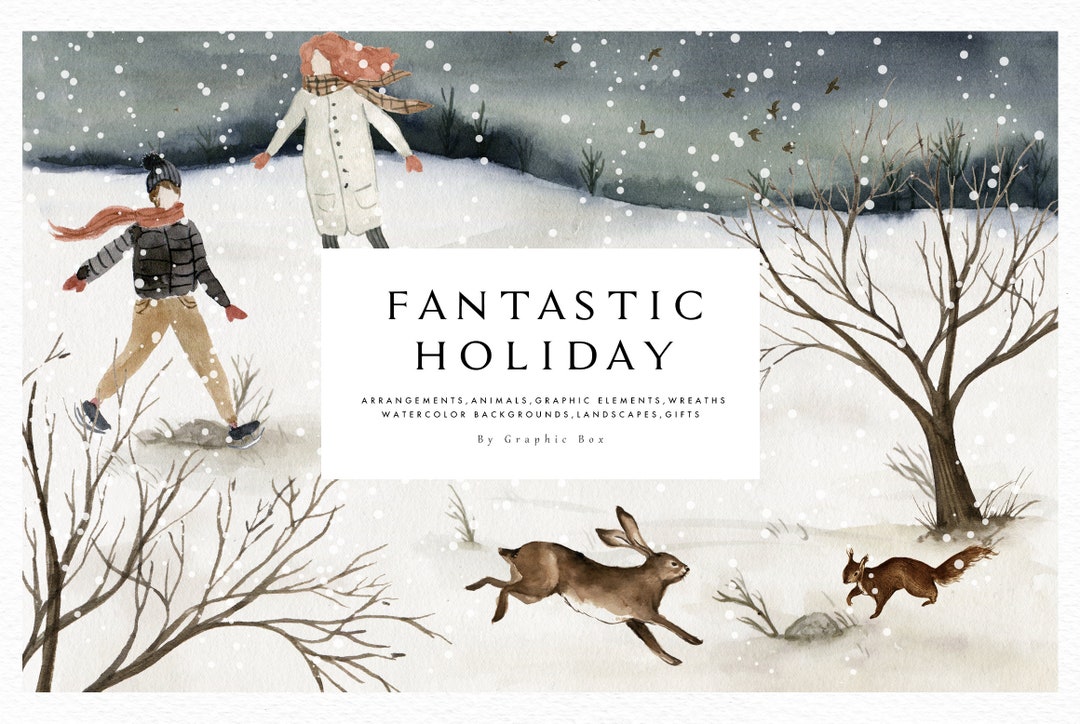 Fantastic Holiday-winter Collection/large Set/individual PNG Files/hand ...