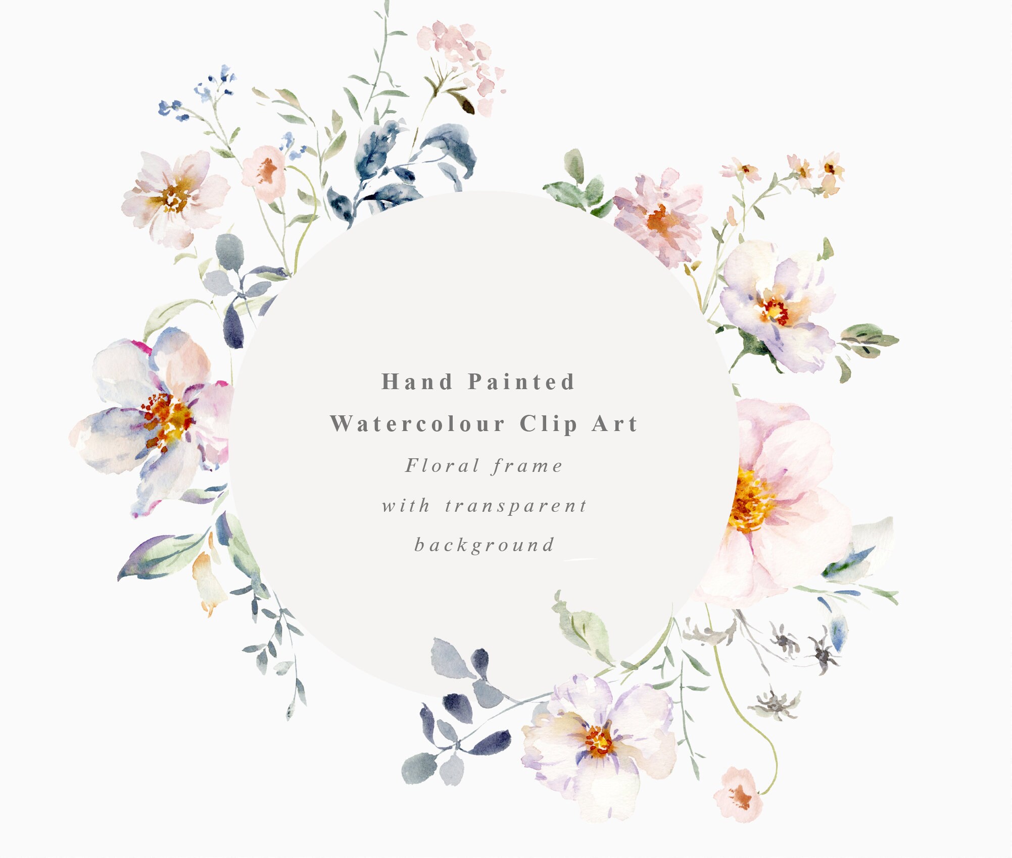 Pure Bloom-watercolor Wildflower Clipart/small Set/individual PNG Files ...
