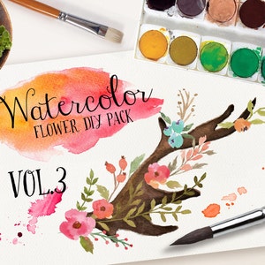 Watercolor Flowers DIY Pack Vol.3/large Set - Etsy