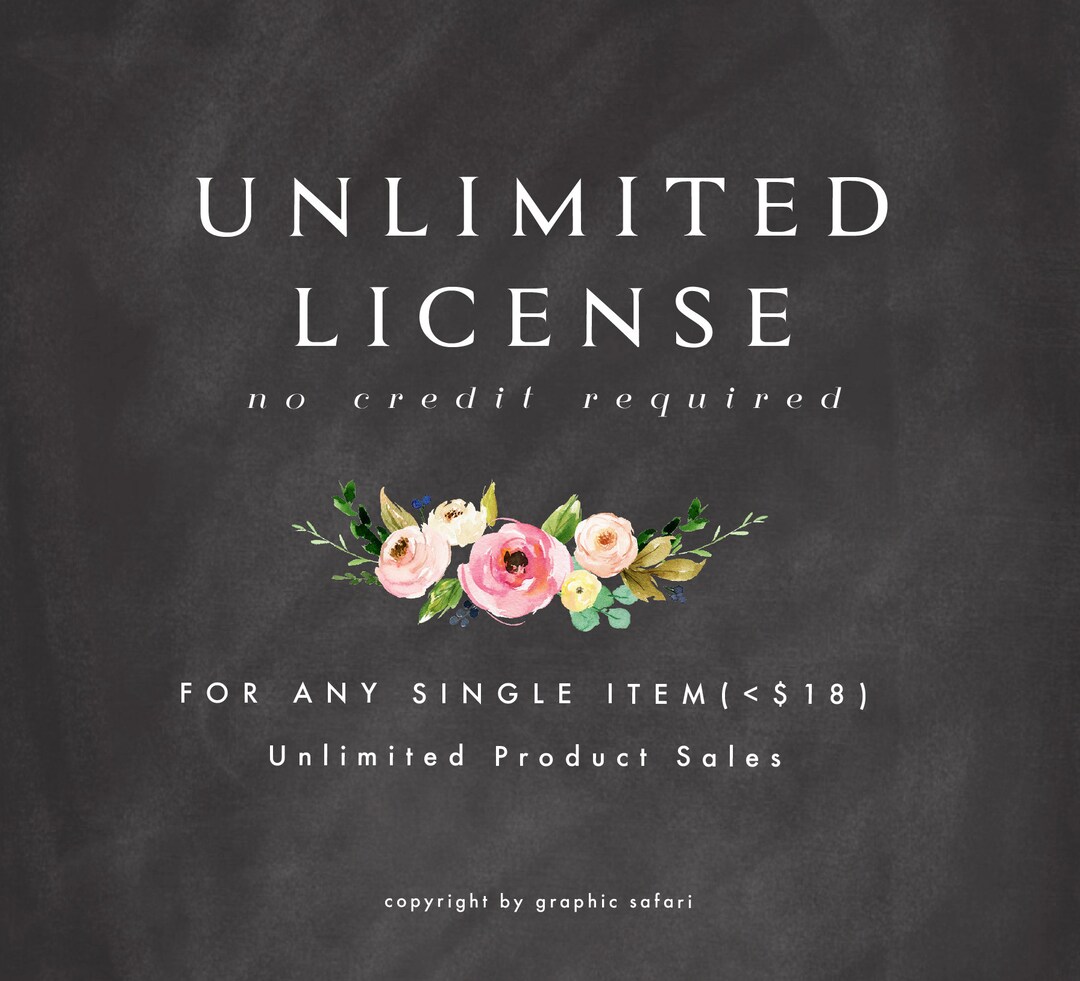 Unlimited Use License for Clipart(small Set) - Etsy