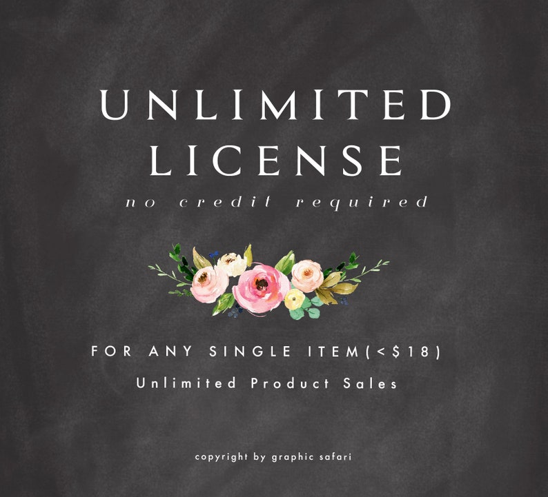 Unlimited Use License for Clipart(small Set) - Etsy