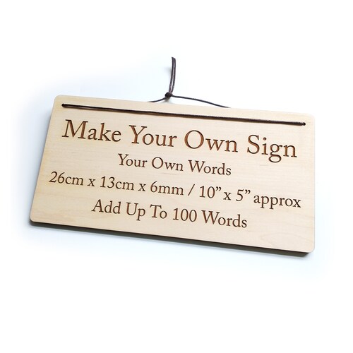 Personalised Shabby Wooden Rectangle Sign Custom Bespoke Made - Etsy UK