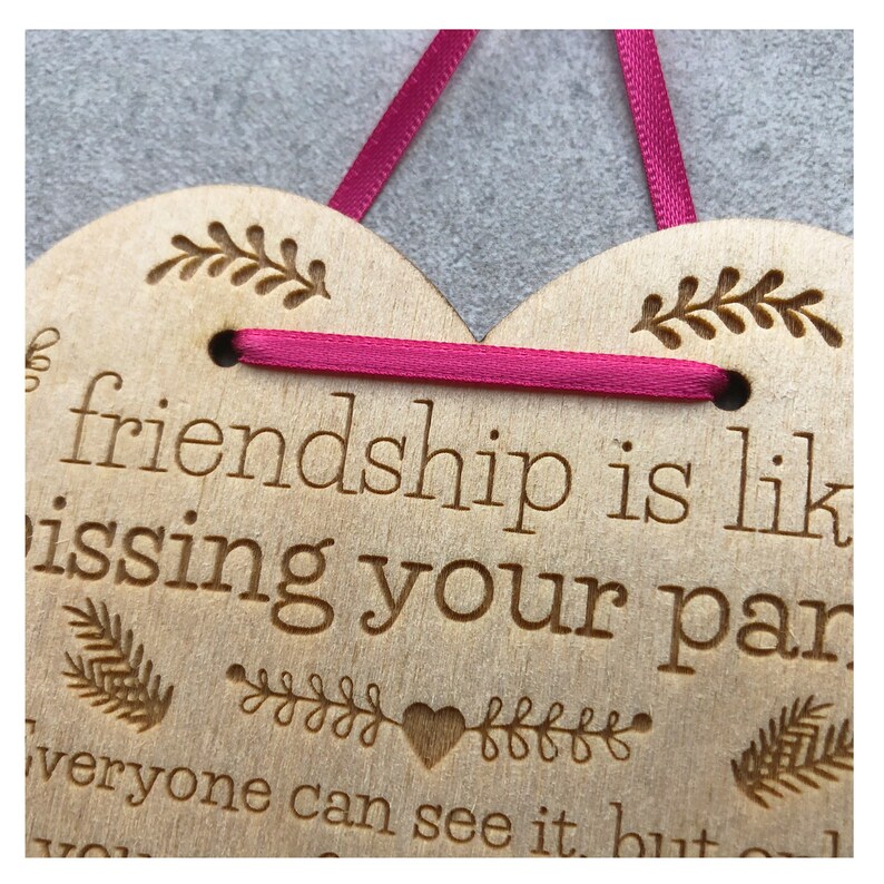 Best Friend T Pissing Pants Funny Wooden Heart Plaque Etsy Uk