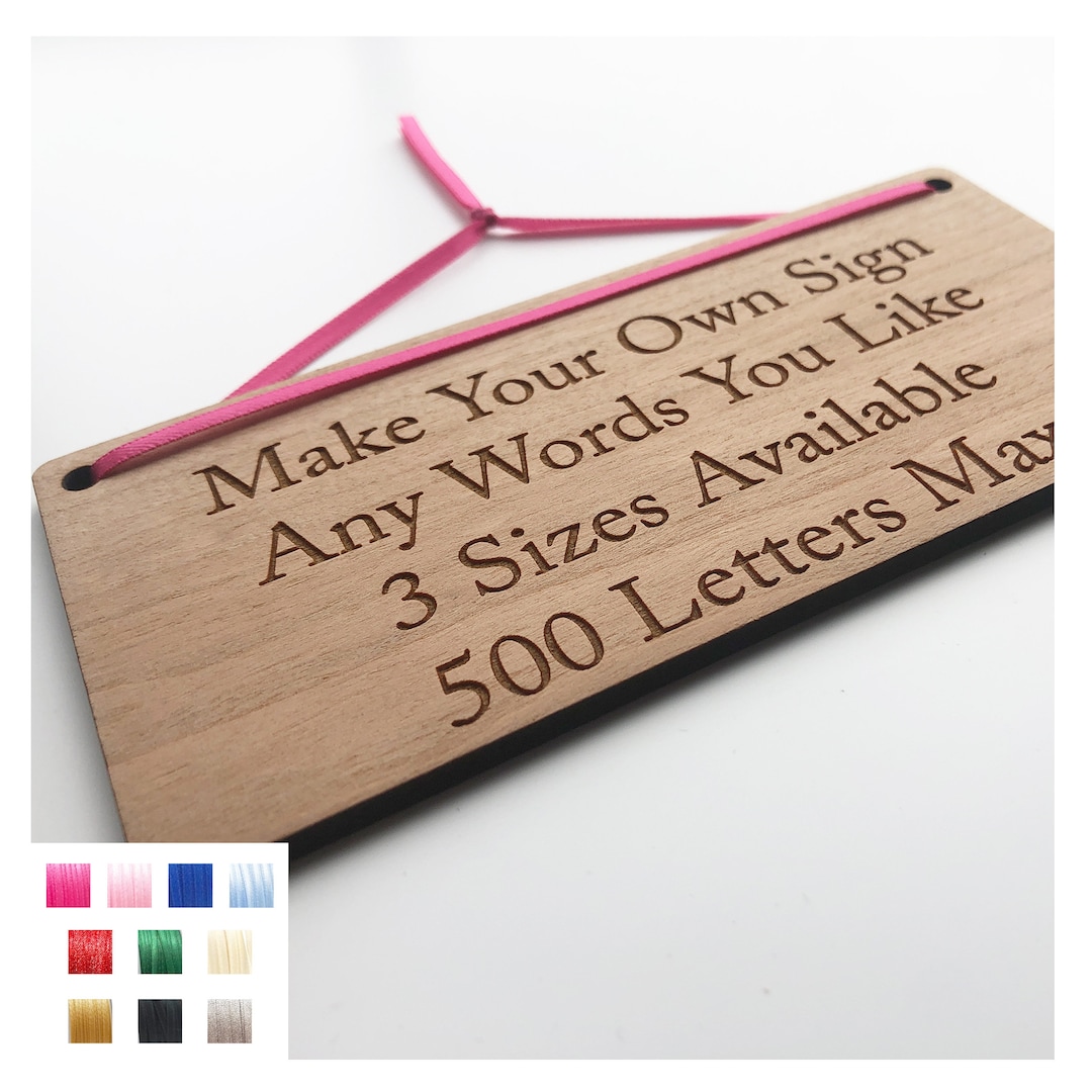 Personalised Shabby Wooden Rectangle Sign Custom Bespoke Made Wall Door ...