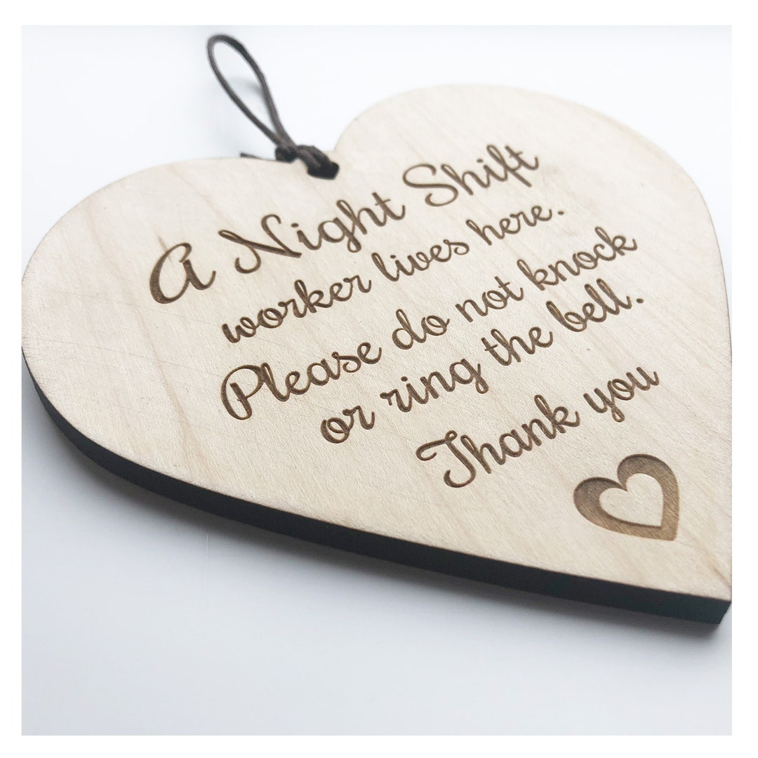 Night Shift Worker Sleeping Do Not Disturb Hanging Plaque - Etsy