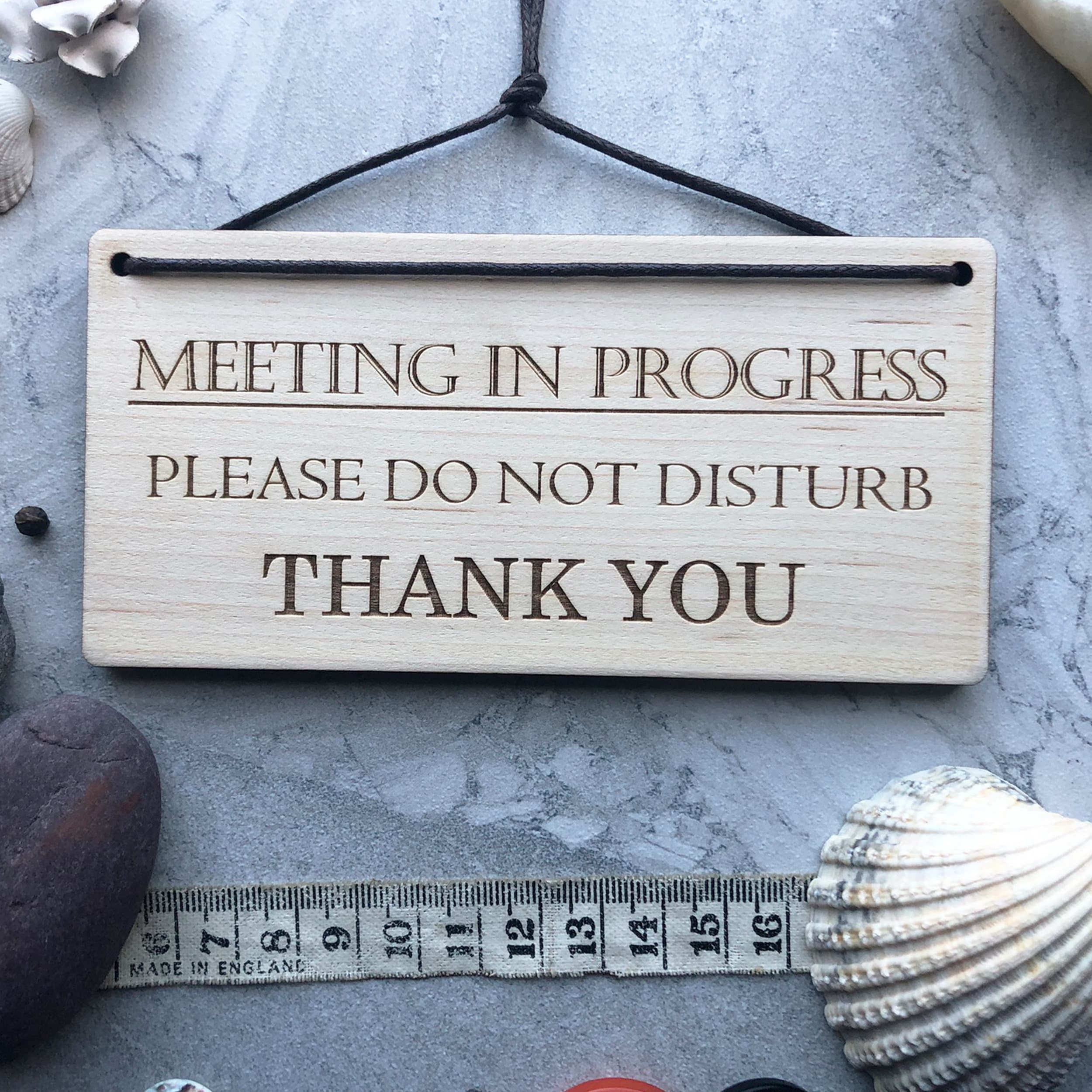 Meeting in Progress Please Do Not Disturb Door Sign Nice - Etsy UK
