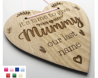 Wedding Flag, Personalised Wedding Sign, It's Time to Give Mummy Our ...