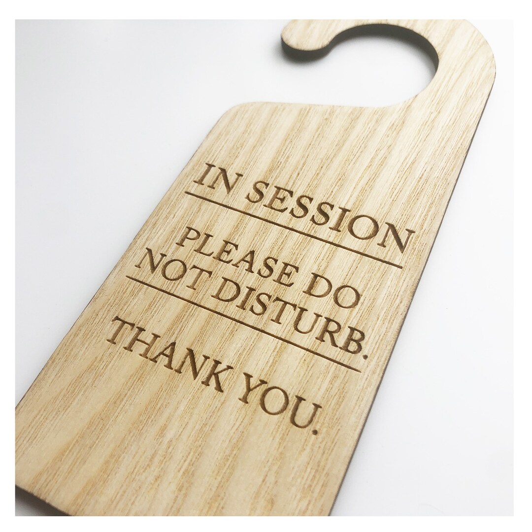 In Session Do Not Disturb Wooden Hanging Door Knob Sign Office Home - Etsy
