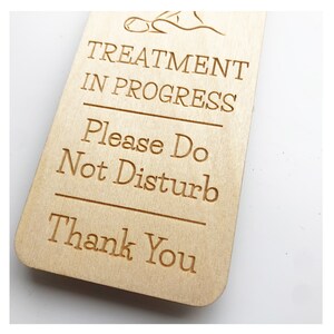 Treatment in Progress Do Not Disturb Wooden Hanging Door Knob Sign ...