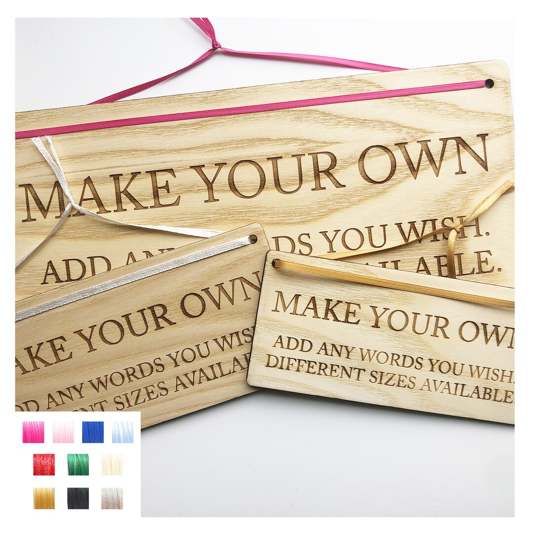 Personalised Shabby Wooden Rectangle Sign Custom Bespoke Made Wall Door ...