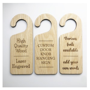 Made to Measure Do Not Disturb Hanging Door Knob Sign Home Office Hotel ...