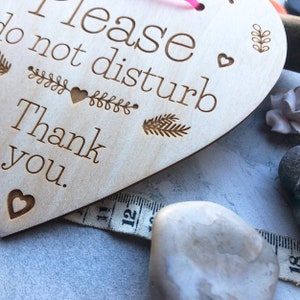 Please Do Not Disturb Door Sign, Nice Polite Way of Asking - Heart ...