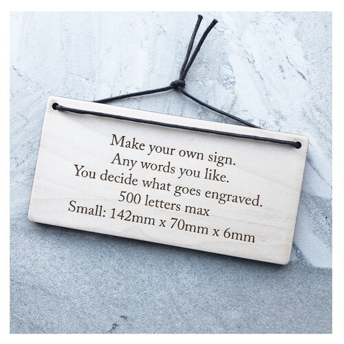 Personalised Shabby Wooden Rectangle Sign Custom Bespoke Made - Etsy UK