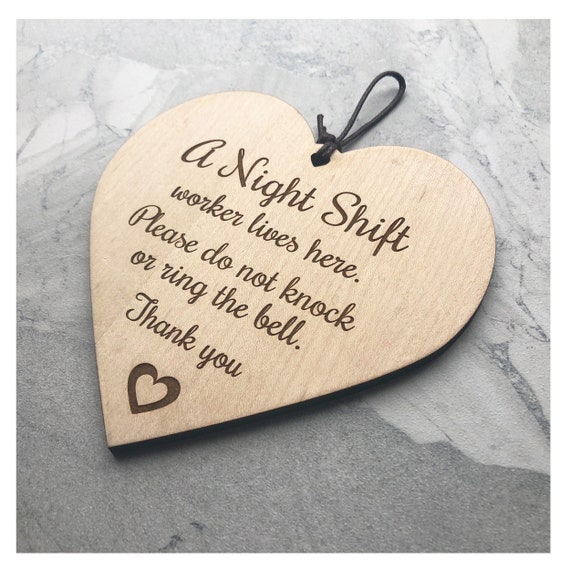 Night Shift Worker Sleeping Do Not Disturb Hanging Plaque - Etsy