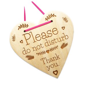 Please Do Not Disturb Door Sign, Nice Polite Way of Asking - Heart ...