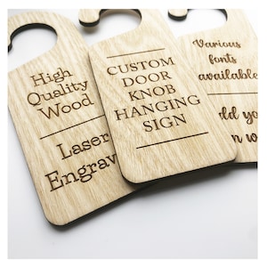 Made to Measure Do Not Disturb Hanging Door Knob Sign Home Office Hotel ...