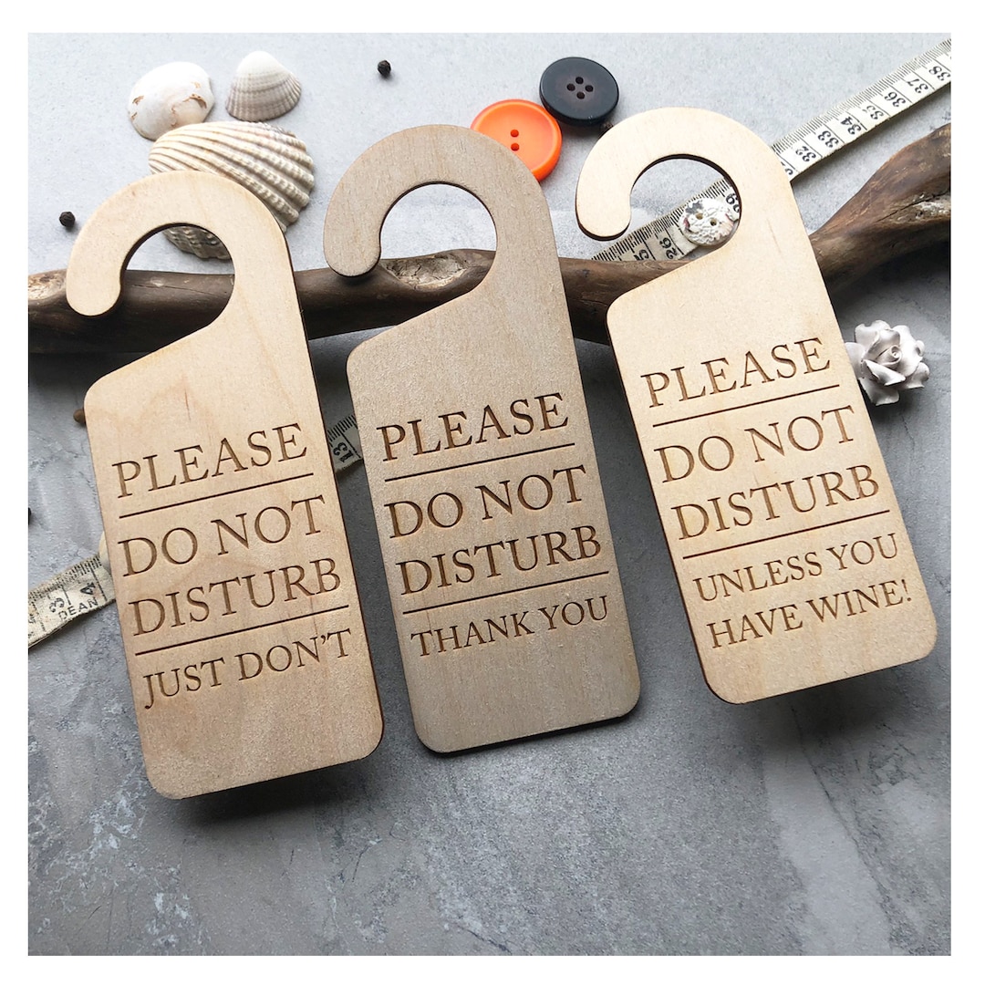 Please Do Not Disturb Wooden Hanging Door Knob Sign Office Home - Etsy