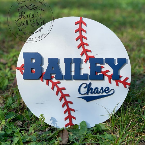 Baseball Name Sign - Etsy