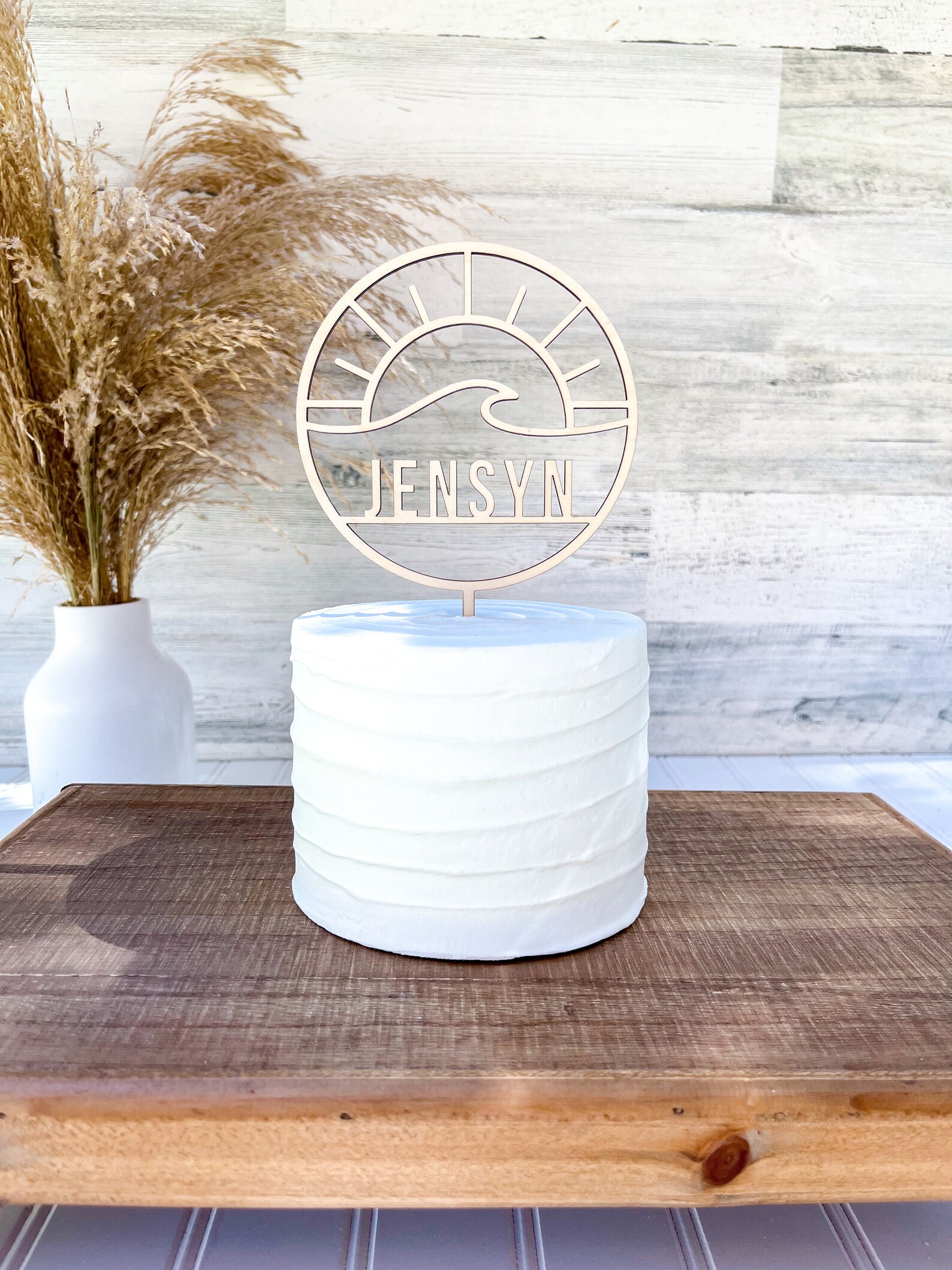 Surf Cake Topper; Beach Cake Topper; Custom Cake Topper; Wood Cake ...