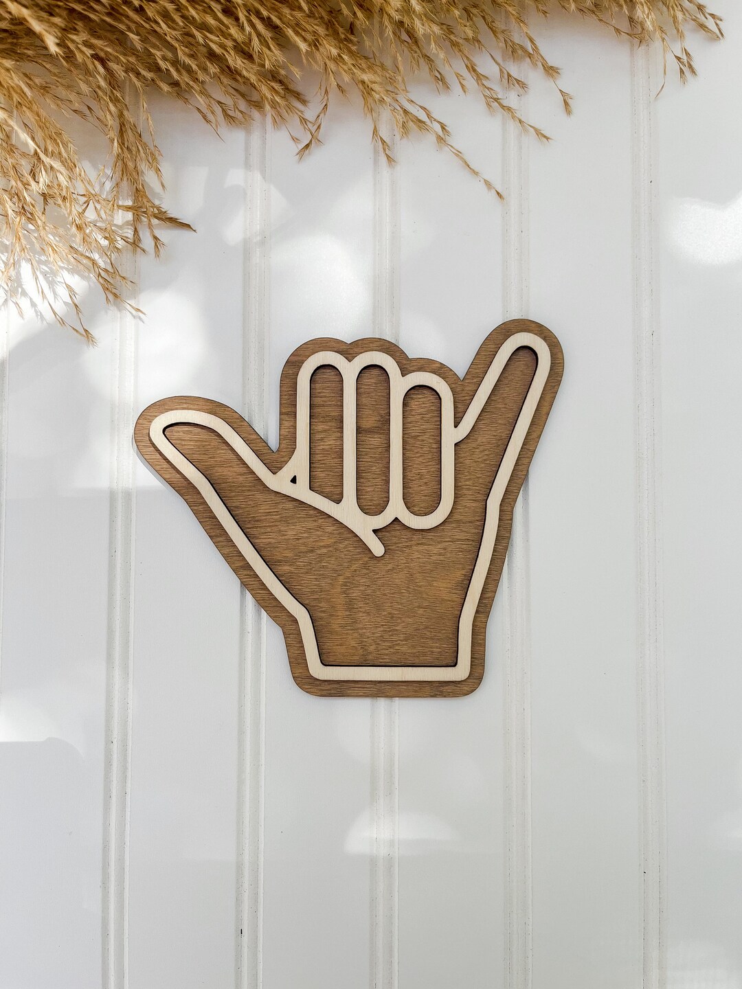 Shaka Hand Decor Wood Shaka Hand - Etsy