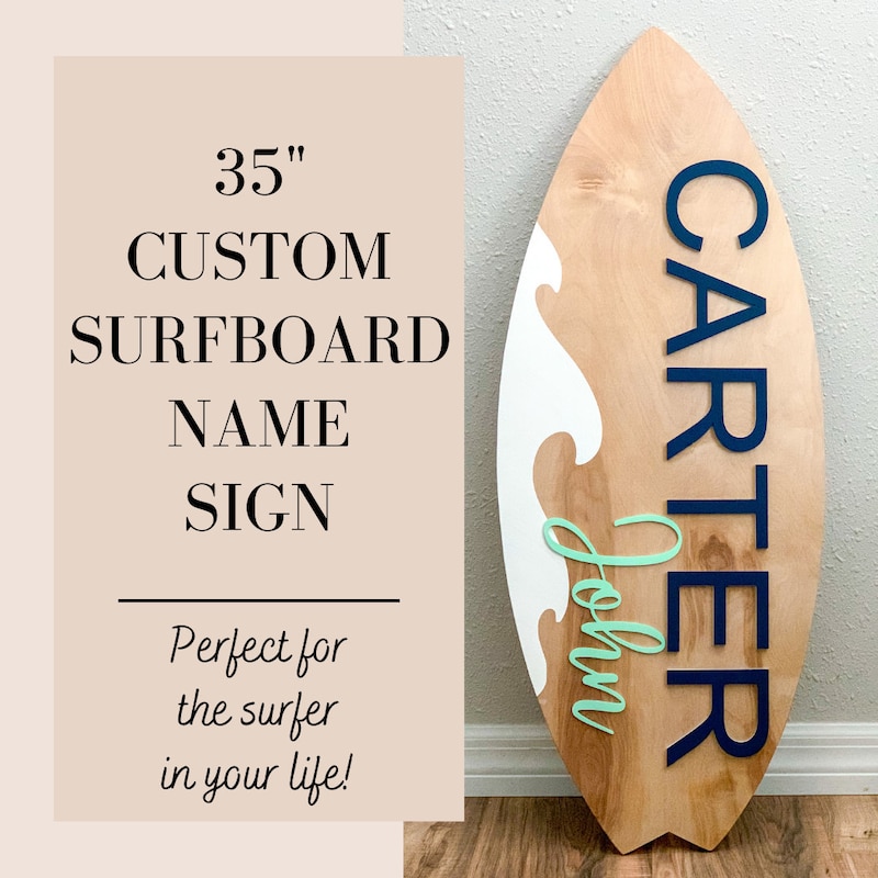 Surfboard Sign - Etsy