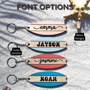 Custom Surfboard Keychain; Wood Surfboard - Etsy