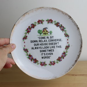 Vintage come In Sit Down Relax Hanging Plate - Etsy
