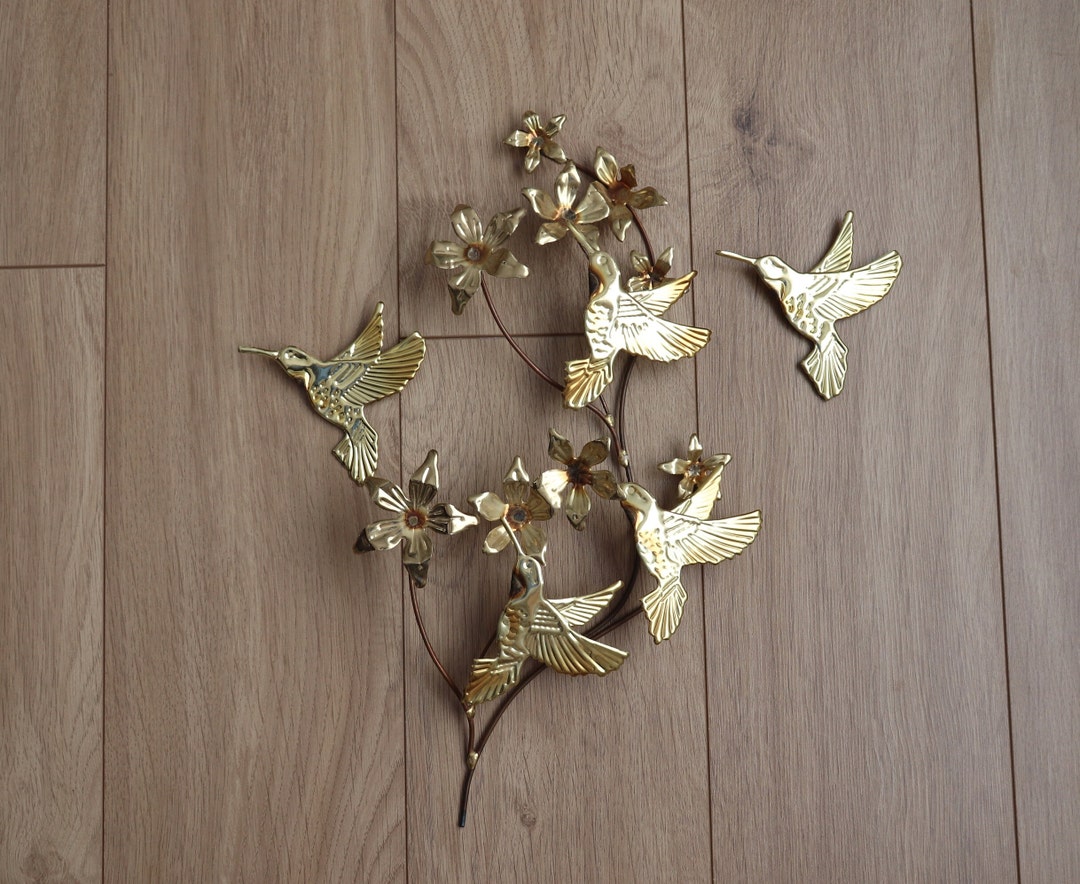 Vintage Metal Hummingbirds Wall Hanging Set - Etsy