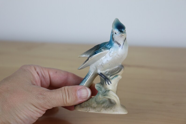 Vintage Enesco Blue Jay Ceramic Figurine - Etsy