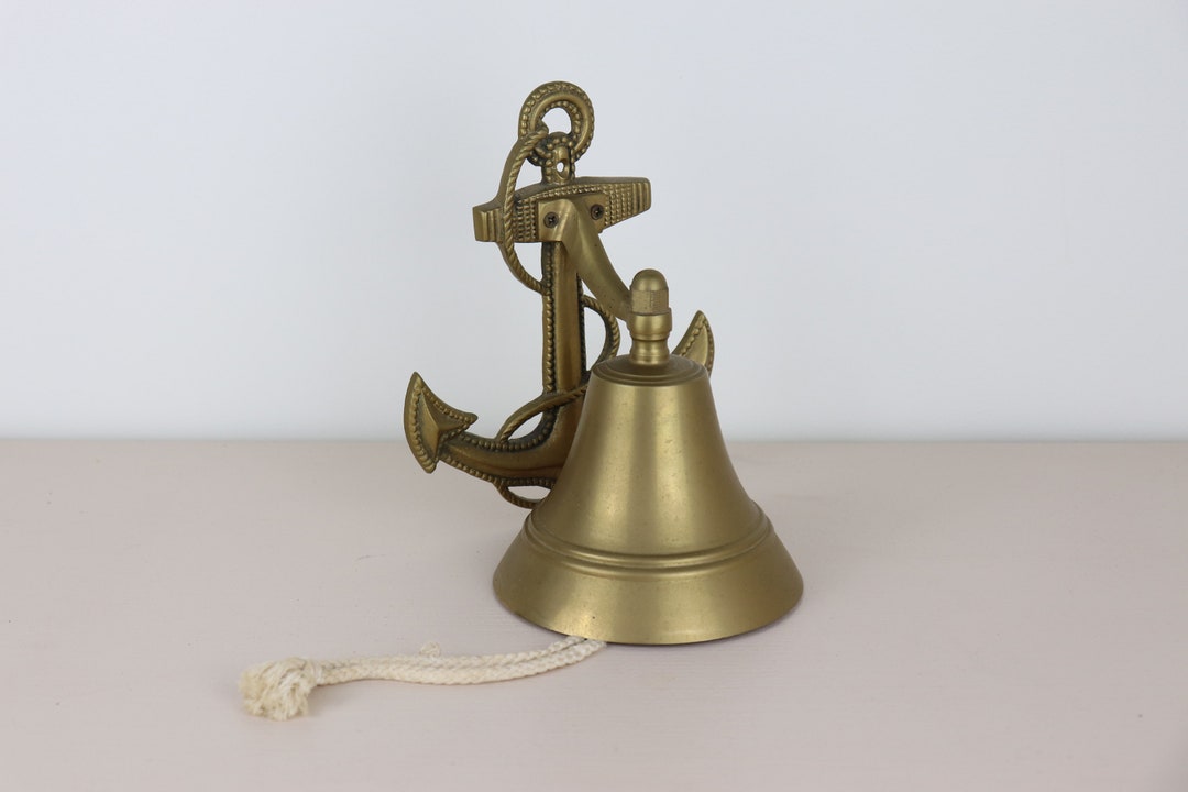 Vintage Metal Brass Anchor Hanging Dinner Bell - Etsy