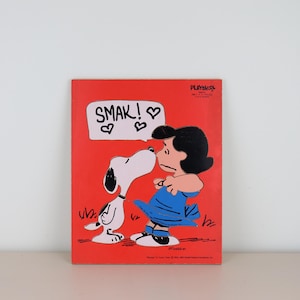 Vintage Snoopy Lucy Puzzle Smak Kiss Puzzle Etsy