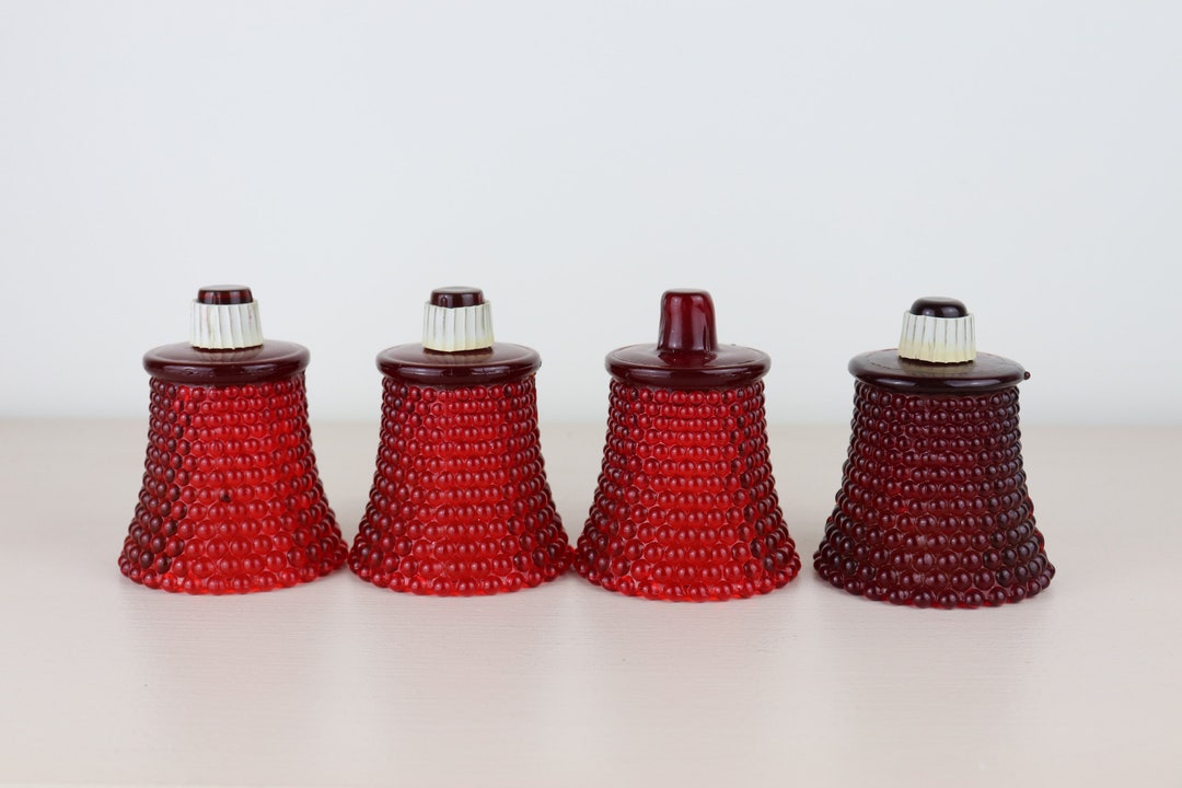 Vintage Red Glass Votive / Inserts / Candle Holders - Set of 4 - Etsy