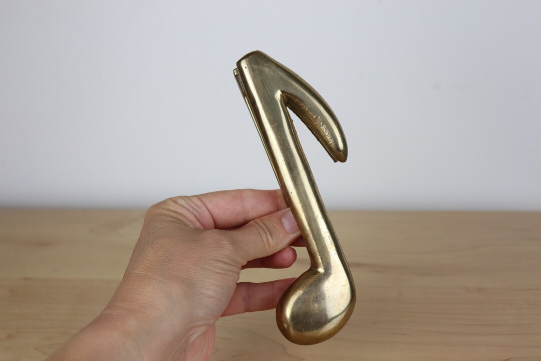 Vintage Brass Musical Note Door Knocker - Etsy