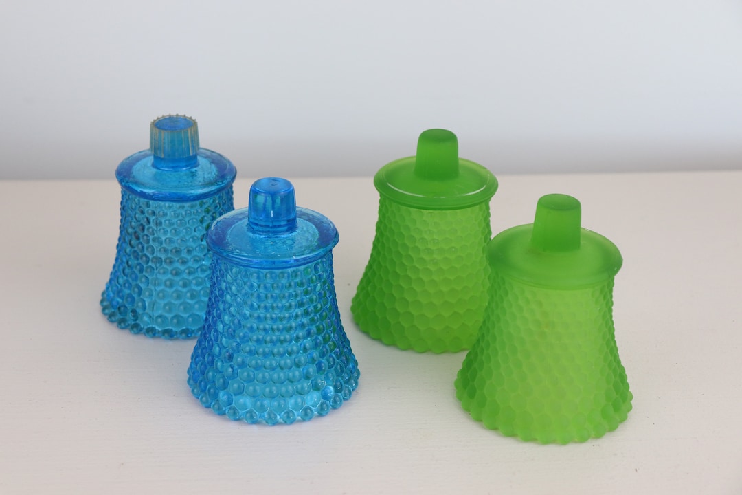 Pick the Set You Want: Vintage Green or Blue Glass Votive / Inserts ...