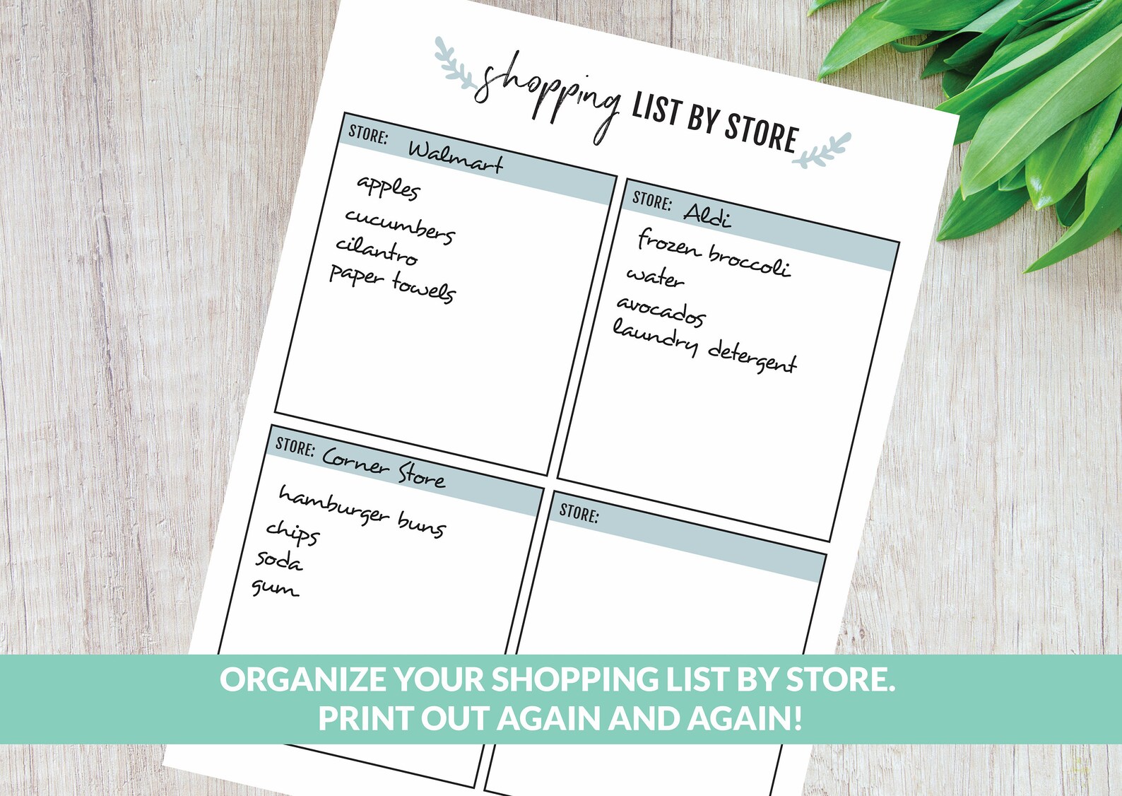 Printable Shopping List by Store | Grocery List Printable | Food ...