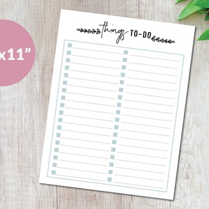 Printable Things to Do Checklist | Daily Checklist | Do Do List | Get ...