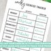 Printable Weekly Exercise Tracker Worksheet | Exercise Tracker | Weekly ...