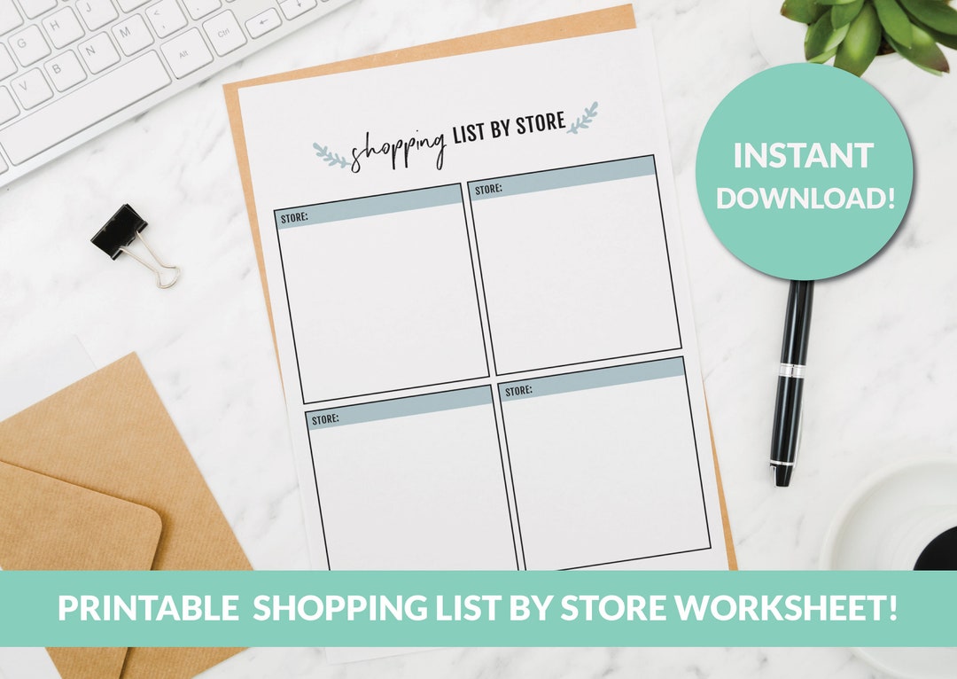 Printable Shopping List by Store | Grocery List Printable | Food ...