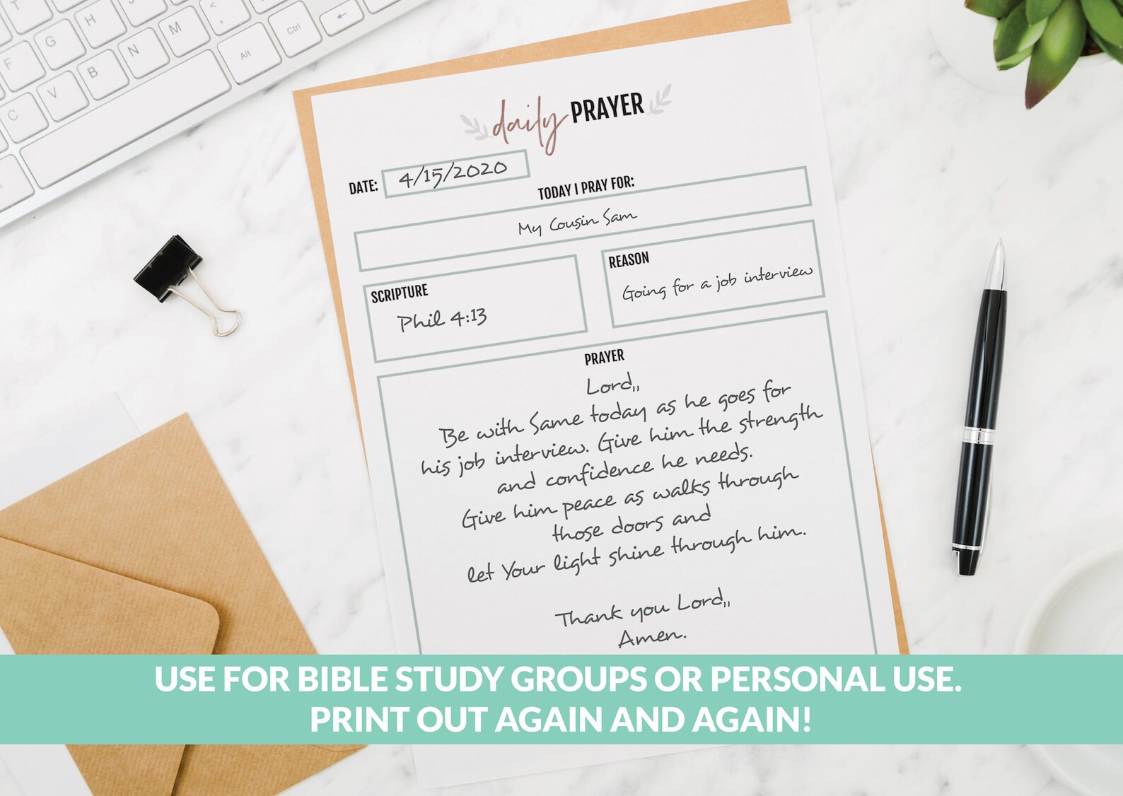 Bible Study & Journal Printable Bundle | Bible BUJO Printable | Prayer ...