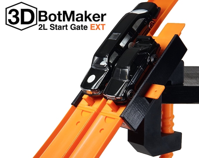 2-lane Start Gate EXT (compatible W/ Hot Wheels Track & 1:64 Diecast ...