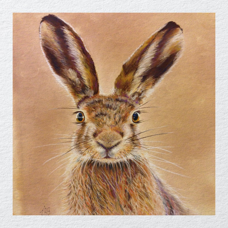 Hare Woodland Nature Painting - Fabric Panels Cushion Panels Velvet ...