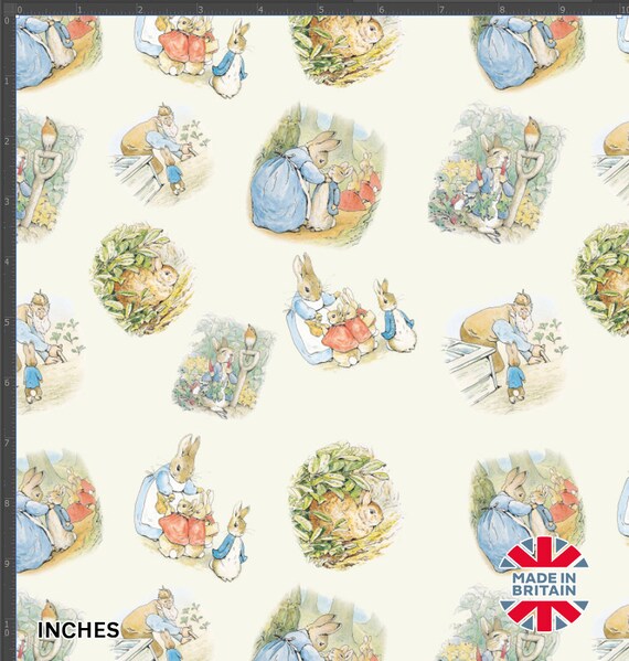 Peter Rabbit Beatrix Potter Pattern Fabric Yard Fat Quarter - Etsy