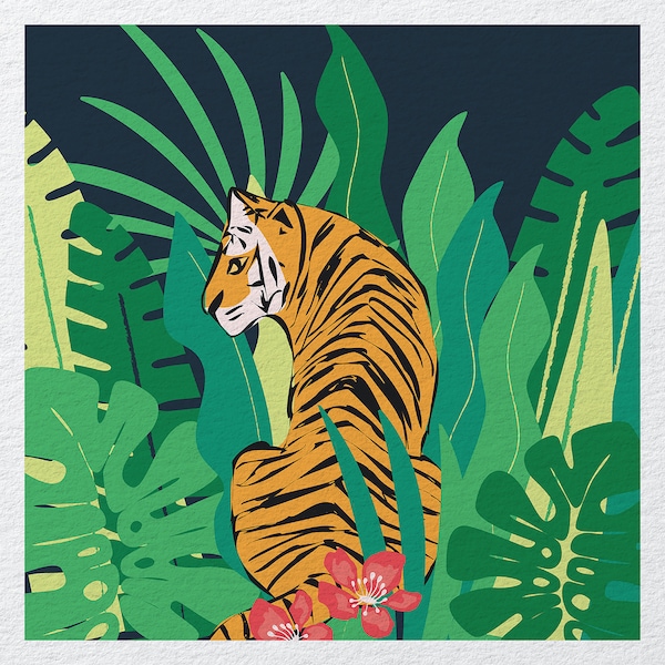 Tiger Velvet Fabric - Etsy