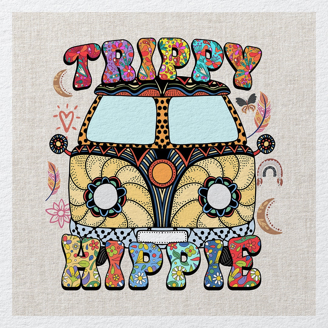 Trippy Hippie - Fabric Panels Cushion Panels Velvet Cotton Polycotton ...