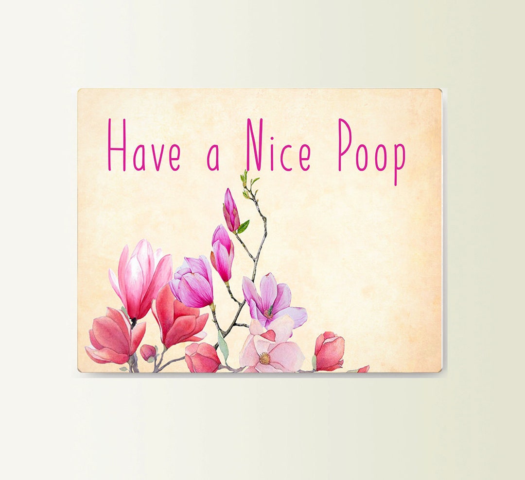 Metal Sign Have a Nice Poop - Art Typograhy Inspirational Quote Wall ...