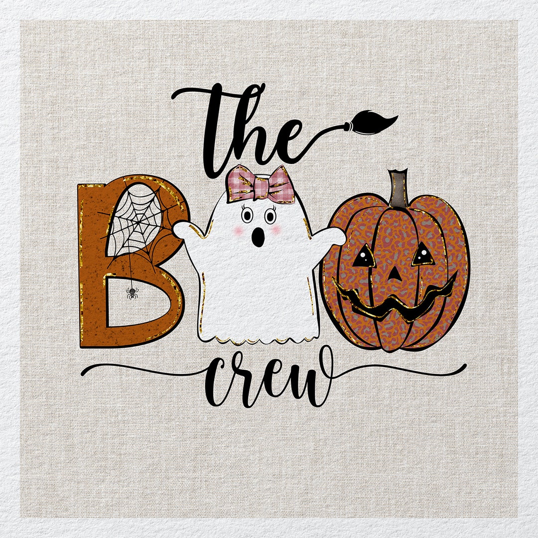 The Boo Crew Ghost Halloween Pumpkin - Fabric Panels Cushion Panels ...