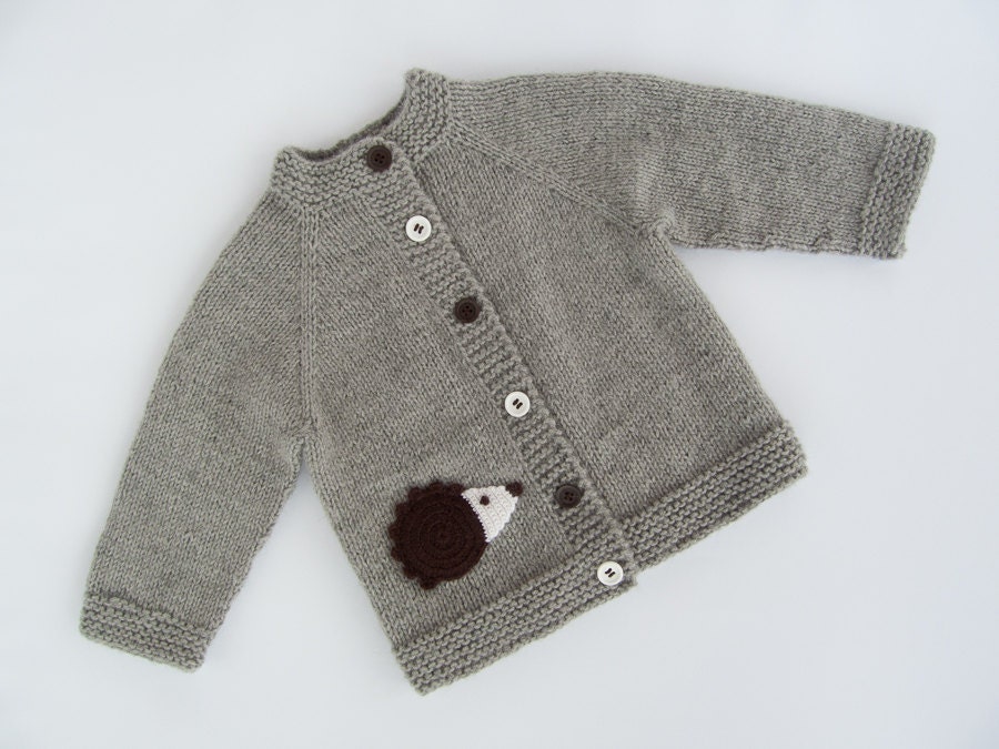 MADE TO ORDER/ Hand Knitted Baby Sweater With Crocheted - Etsy