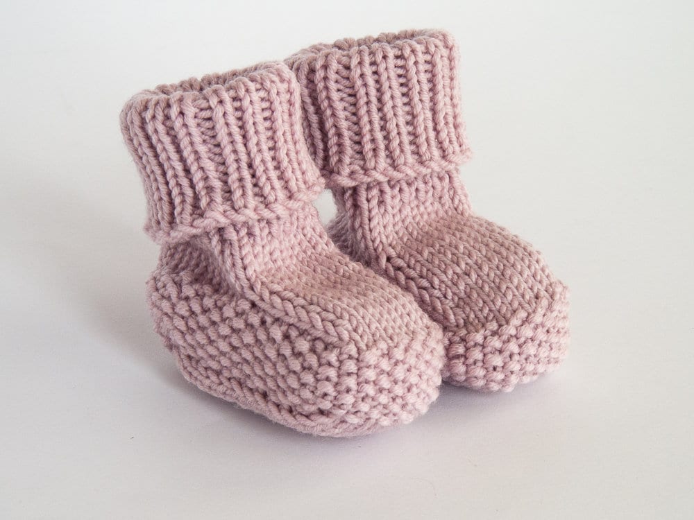 MADE TO ORDER/ Hand Knitted Baby Booties/ Merino Wool - Etsy