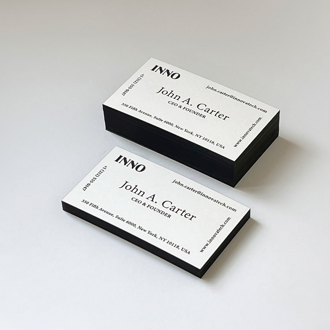 Letterpress Business Cards 600gsm, Calling Cards With Edge Painting ...