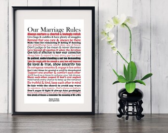 Marriage rules | Etsy